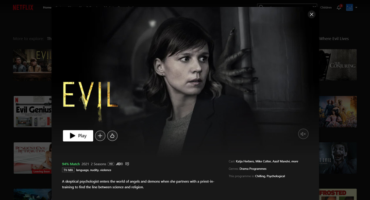 Zo kijk je de Evil-serie op Netflix VPN Nederland