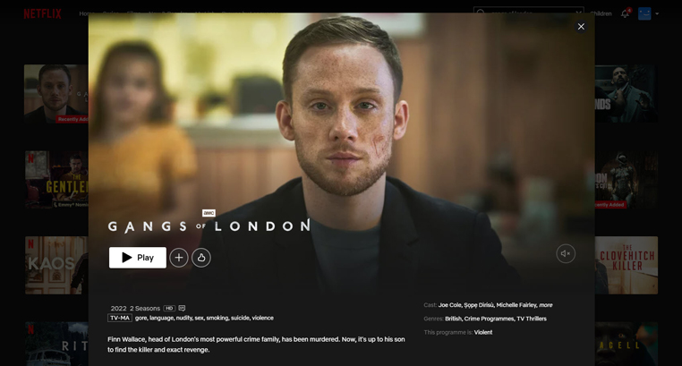 Gangs of London is eindelijk op Netflix - VPN Nederland