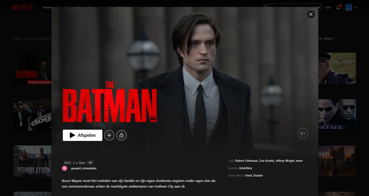 Wist je dat je The Batman op Netflix kunt kijken?