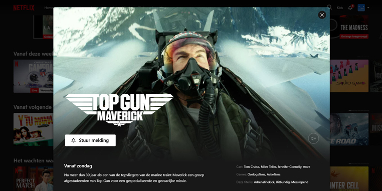 Eindelijk stream Top Gun: Maverick op Netflix (zoals dit)