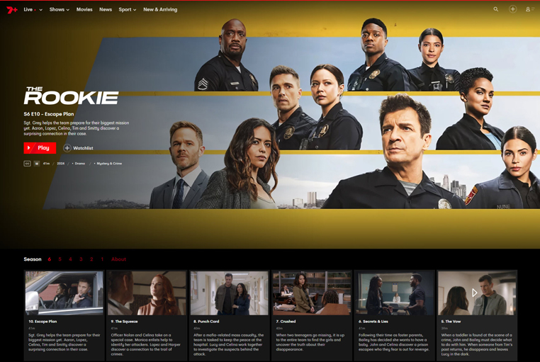 The Rookie: elk seizoen nu kijken (ook 6 & 7)